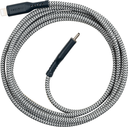 VENTEV C TO L BRAIDED CABLE 6FT GRY