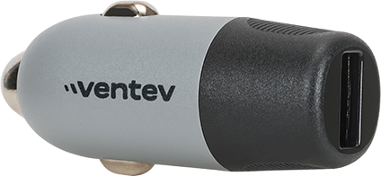 VENTEV USB A CAR CHARGER 12W GRY