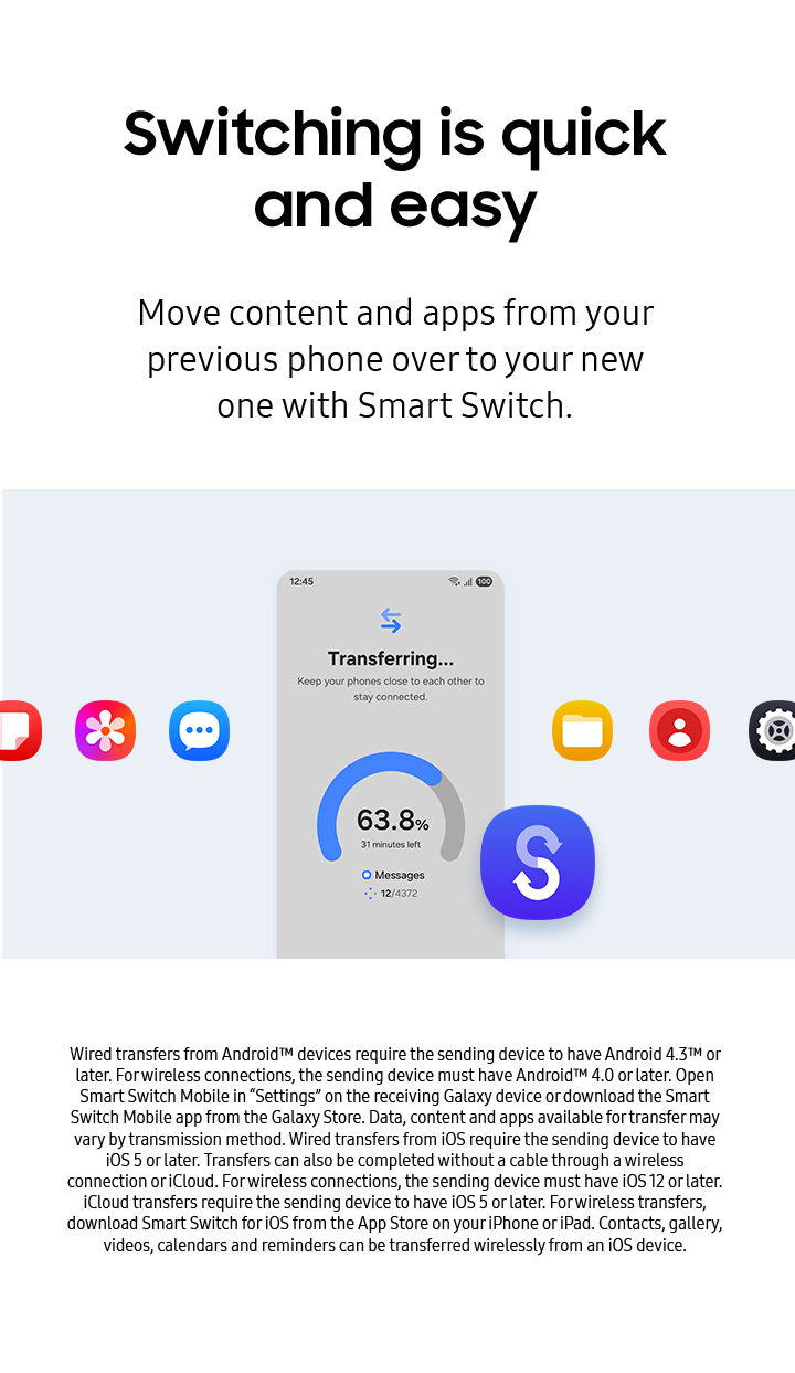 Switching is quick and easy - mobile